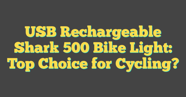 USB Rechargeable Shark 500 Bike Light: Top Choice for Cycling?